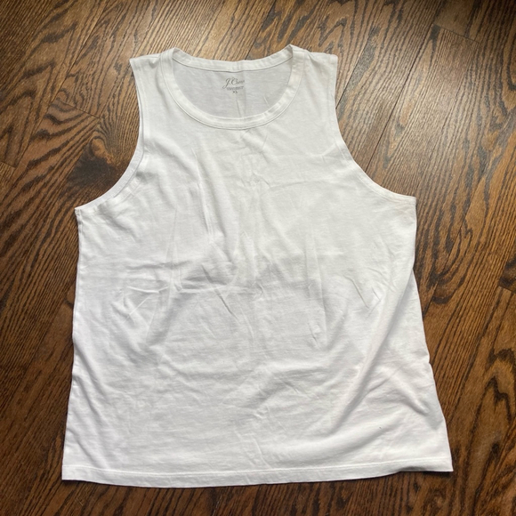 J. Crew | Tops | Womens Jcrew Tank Top Xl White Sleeveless | Poshmark